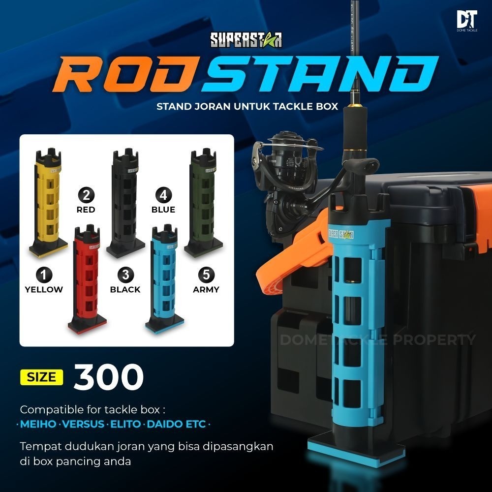 Jual Superstar 300 250 Rod Stand Compatible Tackle Box Meiho Versus ...