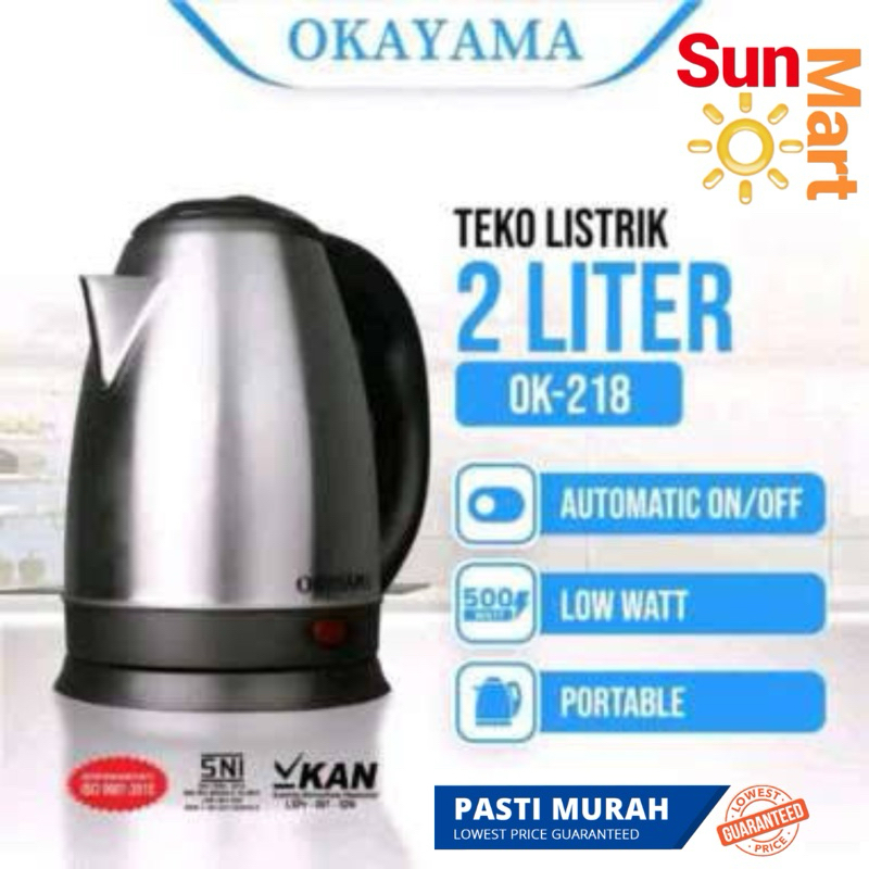 Jual TEKO LISTRIK / ELECTRIC KETTLE Pemanas Air OTOMATIS 2 Liter ...