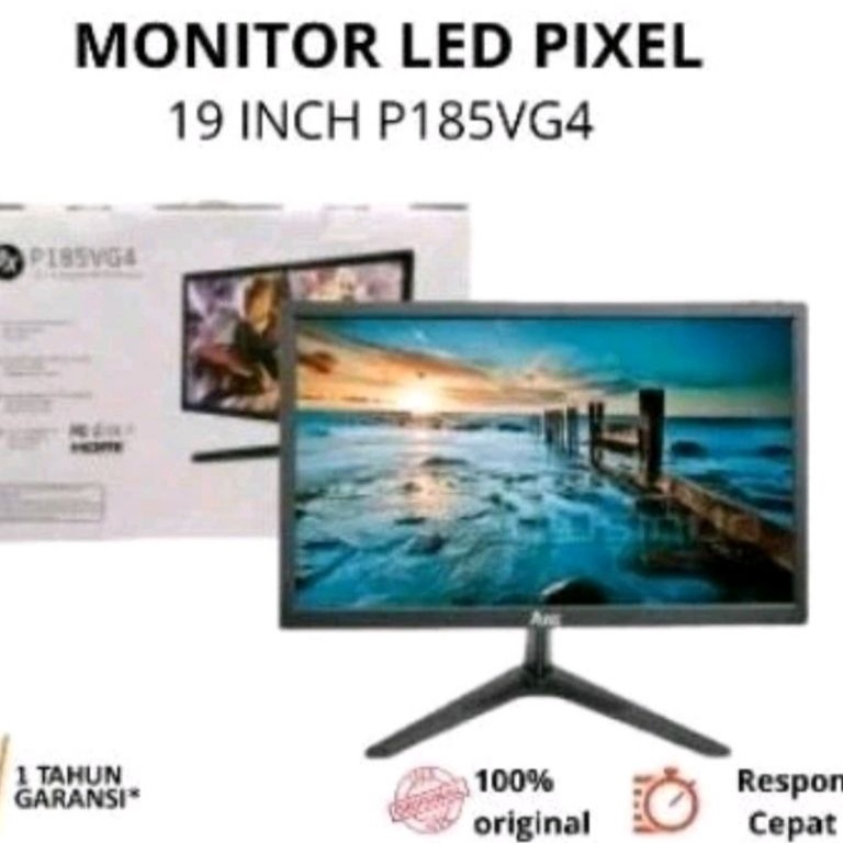 Jual KODE T8X8 MONITOR LCD 19 INCH MURAH HDMI VGA BARANG BARU GARANSI 1 TAHUN | Shopee Indonesia