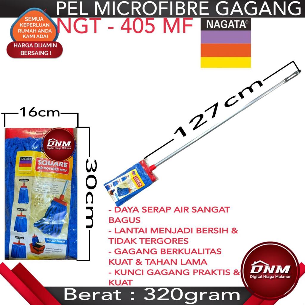 Jual ALAT PEL KAIN MICROFIBER SQUARE MOP NAGATA 405 MF + GAGANG 1 SET ...