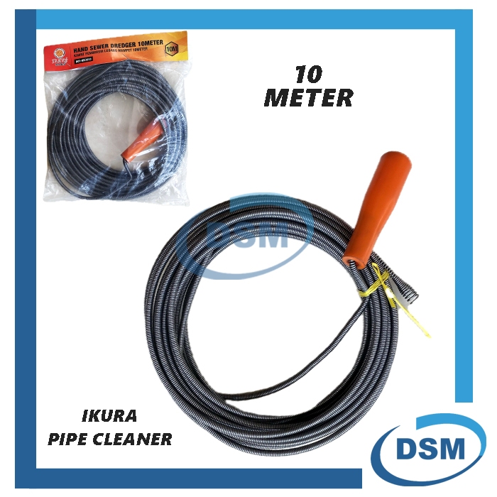Jual IKURA IKR-HSD910 Pipe Cleaner 10 Meter Manual Kawat Anti Sumbat Pembersih Saluran Pipa ...