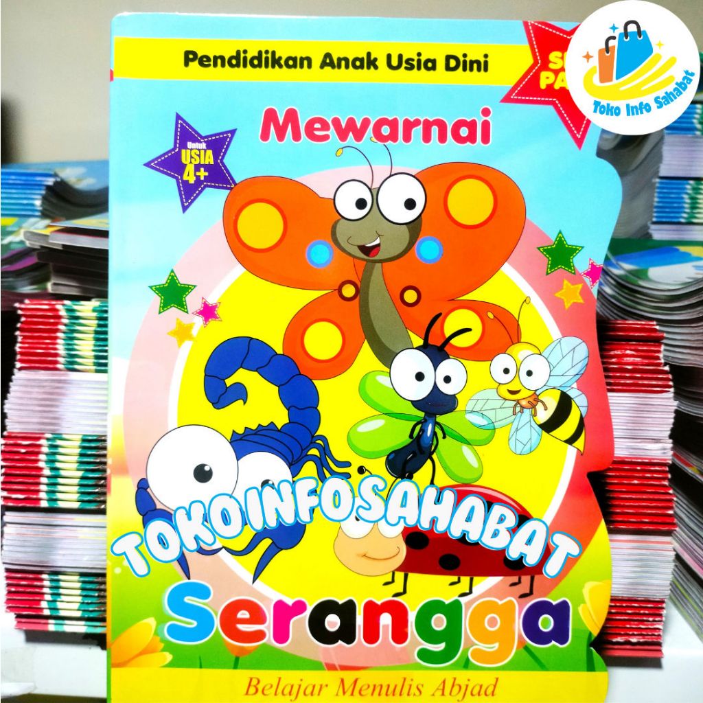 Jual Buku Anak Seri Paud Mewarnai Serangga Sambil Belajar Menulis Abjad ...