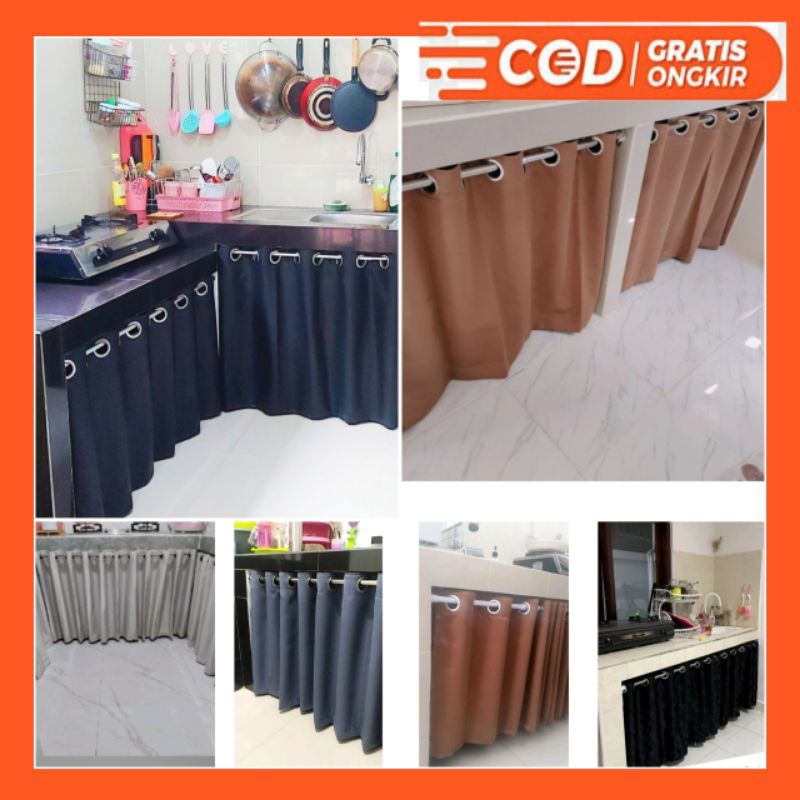Jual GORDEN DAPUR kolong minimalis Korden kolong waterproof anti air bahan despo taslan gorden ...