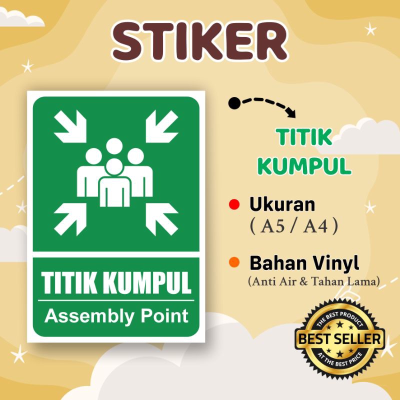 Jual STIKER TITIK KUMPUL Assembly Point | Shopee Indonesia