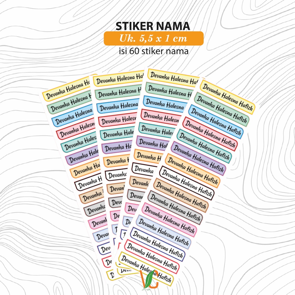 Jual STIKER NAMA / LABEL BARANG | Shopee Indonesia
