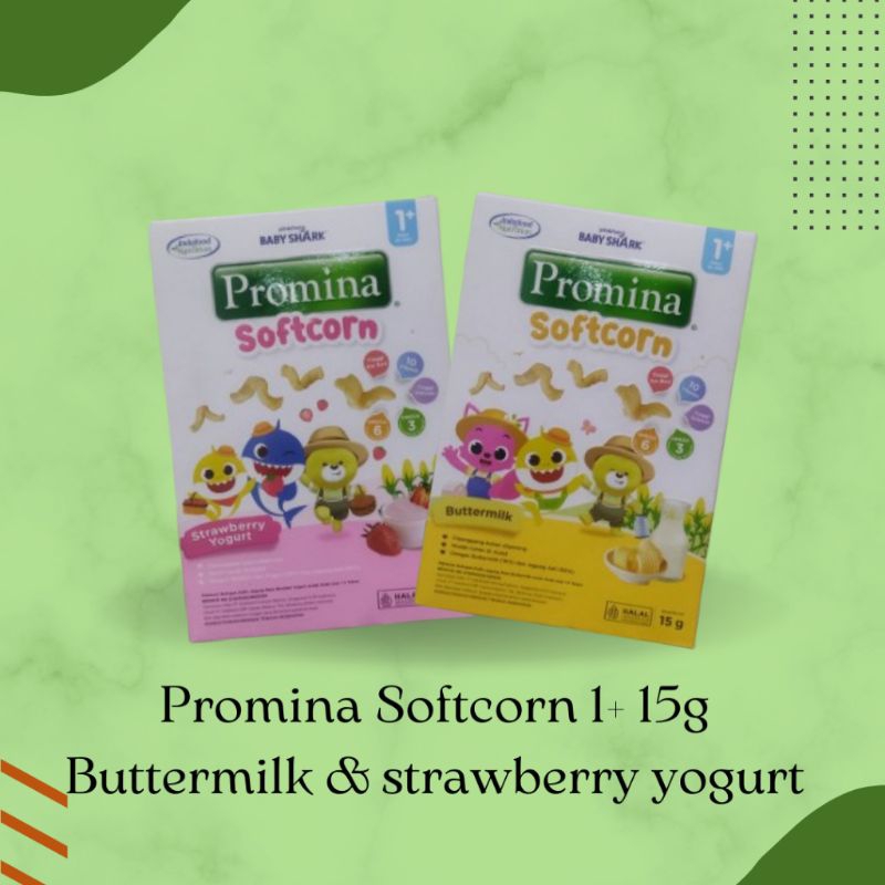 Jual Promina soft corn 1+ strawberry yogurt & buttermilk 15g box ...