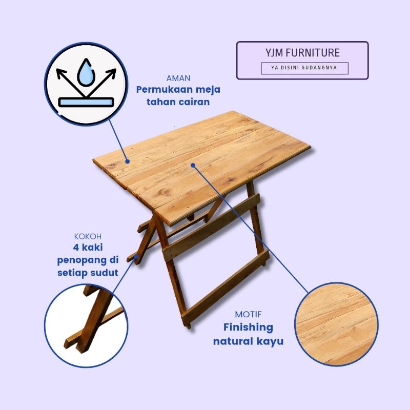 Jual Meja Lipat Kayu Jualan Terlengkap & Harga Terbaru Juni 2026 ...
