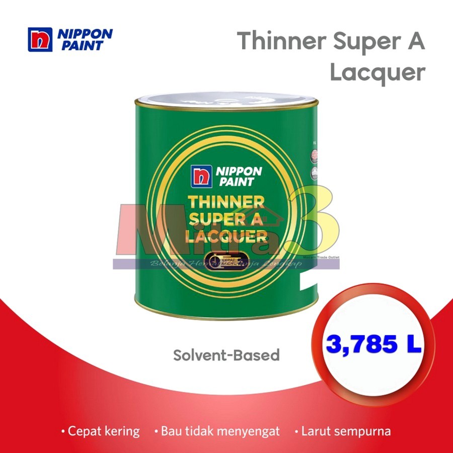 Jual Thinner NIPPON PAINT Nippe Super A GALON 3,785L Tiner Tener Minyak Cat | Shopee Indonesia