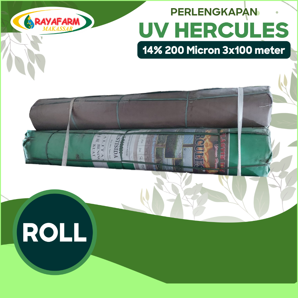 Jual Plastik UV Hercules 14% 200 Micron Lebar 3 x 100 Meter - Roll ...