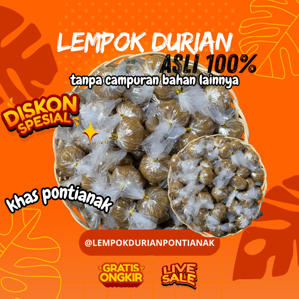 Jual LEMPOK DURIAN asli tanpa campuran khas pontianak (kemasan permen ...