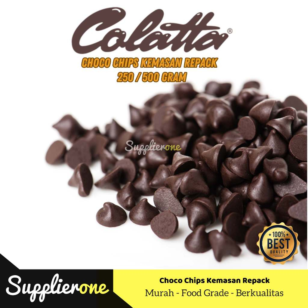 Jual ChocoChips Colatta Repack 250gr - 500gr / Choco Chips Cokelat ...