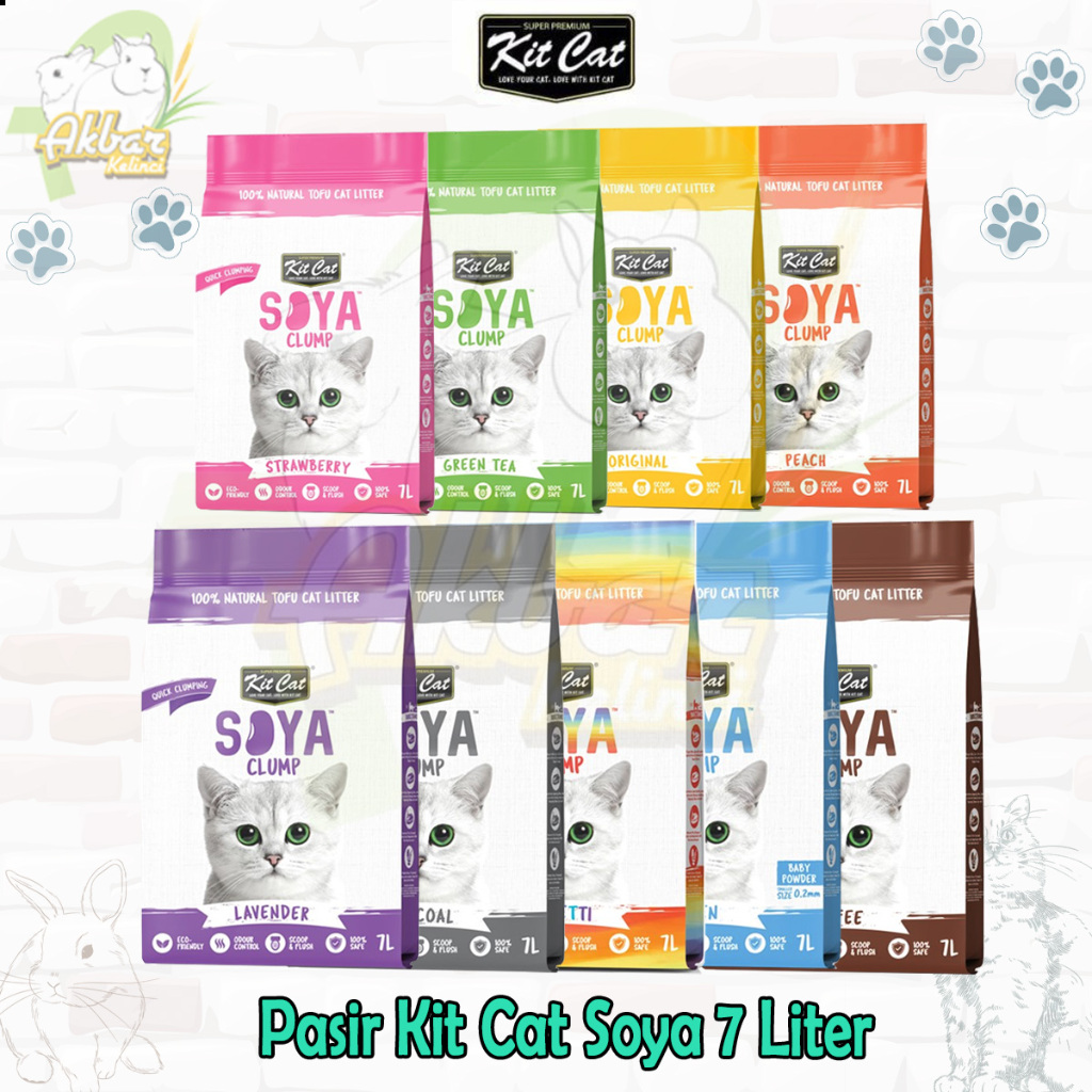Jual KitCat Tofu/Soya Clump Cat Litter 7 Liter | Pasir Kucing Gumpal ...