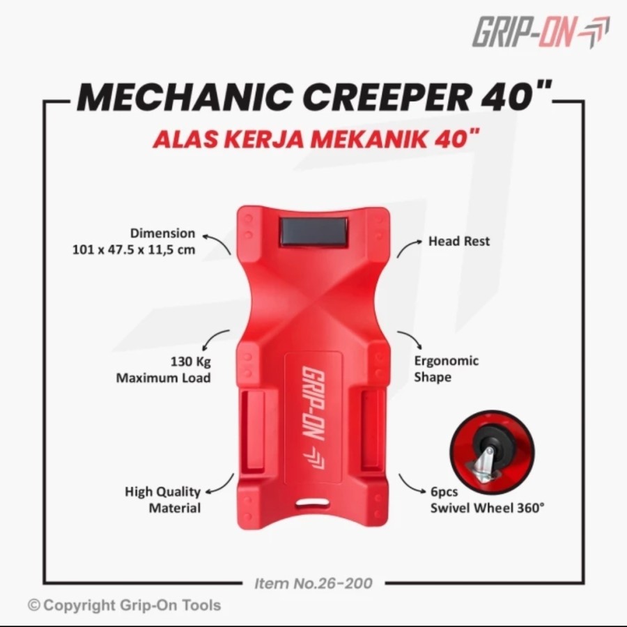 Jual MECHANIC CREEPER ALAS KERJA PERIKSA KOLONG KENDARAAN 40 INCH ...
