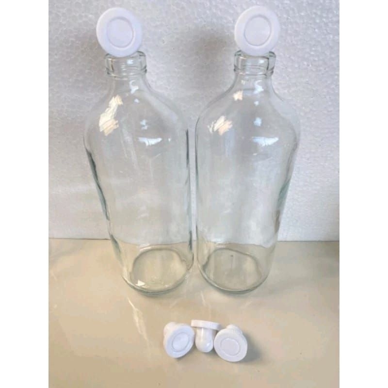 Jual Botol Kaca 1 Liter / Botol bensin / Botol Bening 1 Liter | Shopee ...
