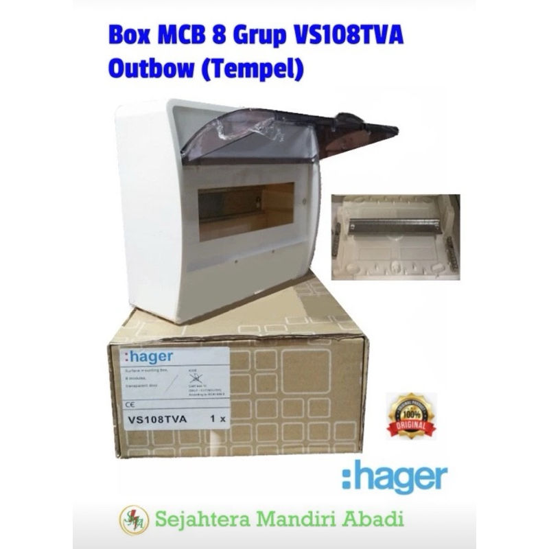 Jual Box MCB Hager 8 Grup Outbow Tempel VS108TVA | Shopee Indonesia