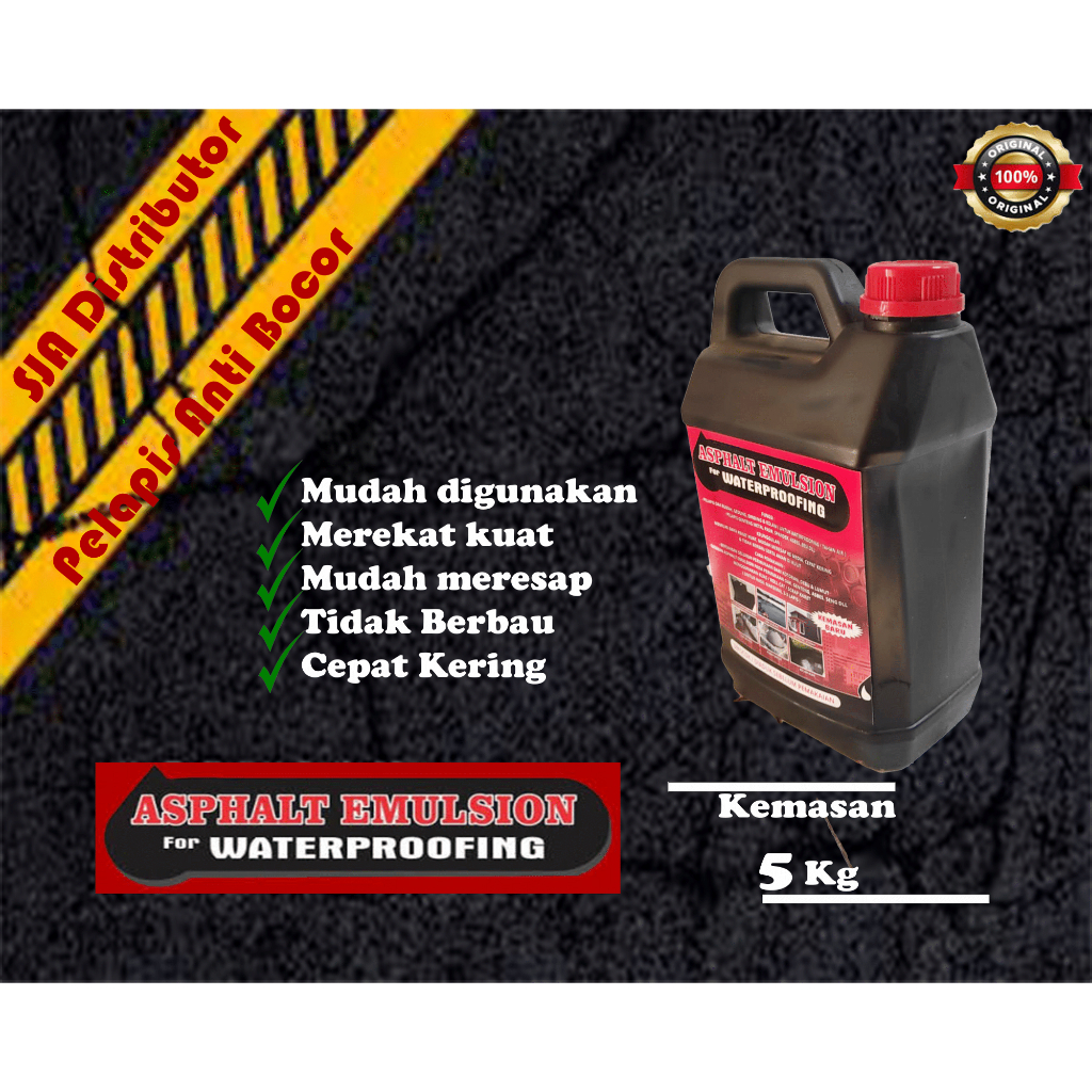 Jual Aspal Emulsion / Aspal Cair Anti Bocor / Pelapis Dak Beton 5 Kg ...
