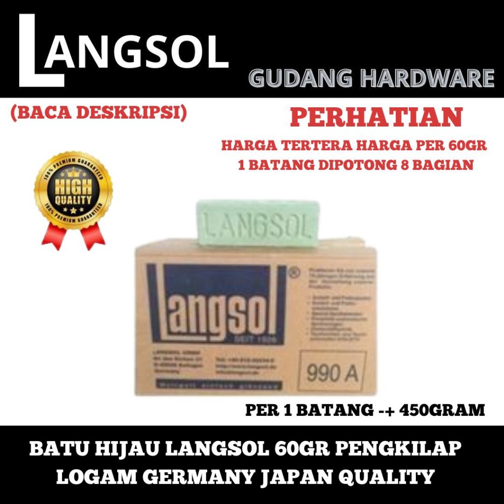 Jual BATU HIJAU LANGSOL 60GR PENGKILAP LOGAM GERMANY 100% ORIGINAL ...