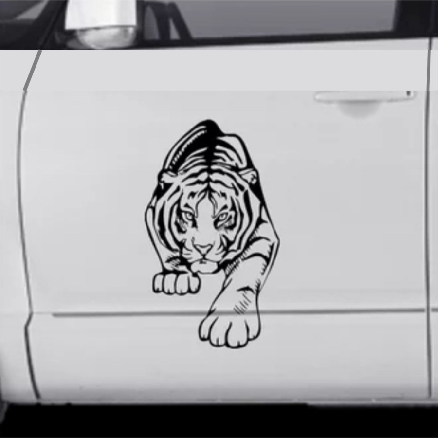 Jual CUTTING STICKER PINTU MOBIL HARIMAU MACAN TIGER STIKER MOBIL KEREN ...