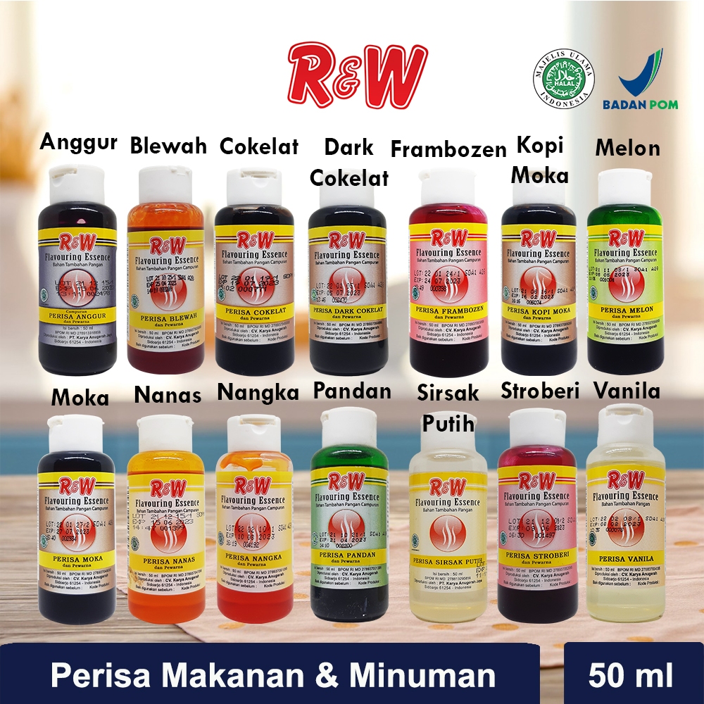 Jual Perisa Essence Makanan Minuman Rajawali R&W 50 ml | Shopee Indonesia