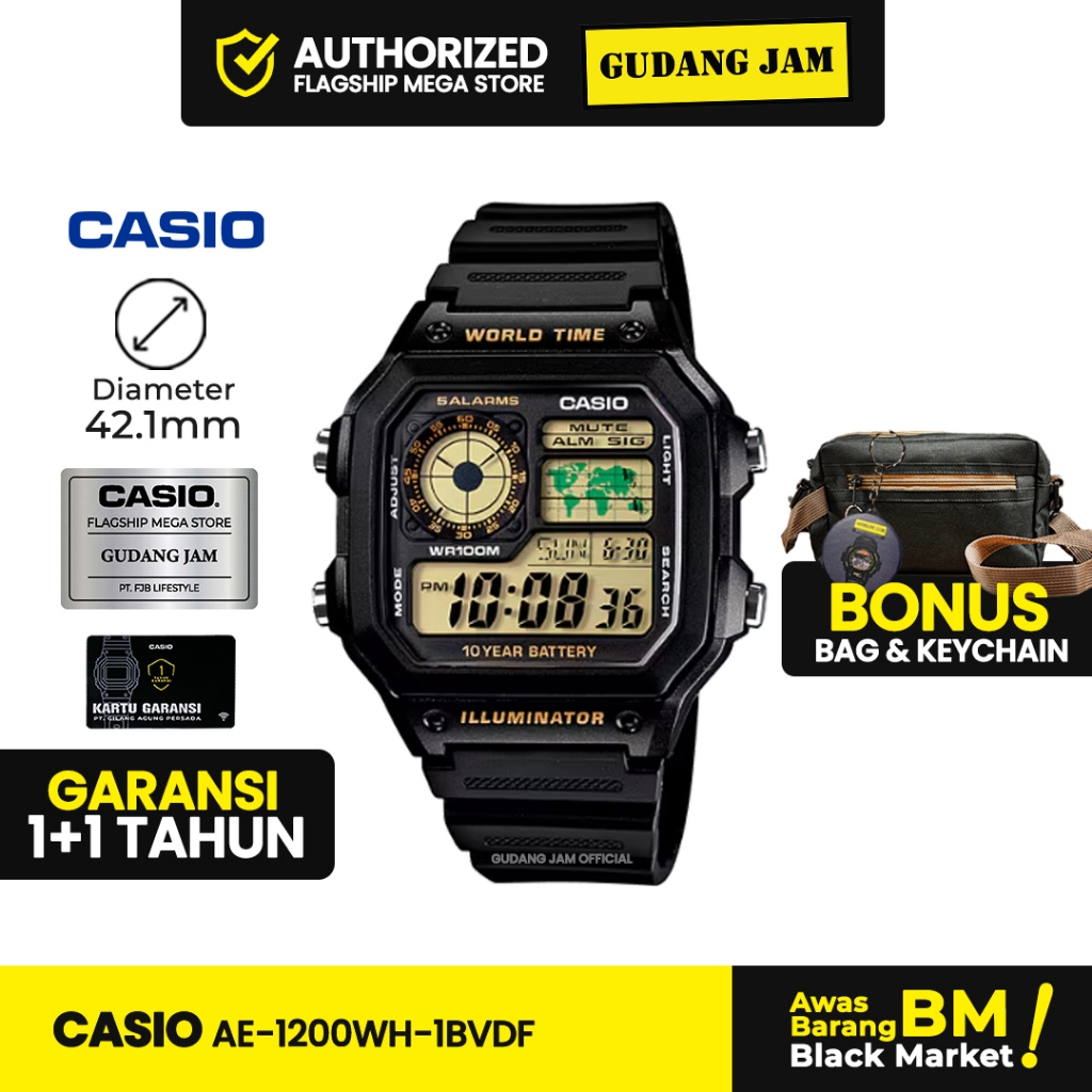 Jual Casio Officials Store AE-1200WH-1BVDF AE-1200WH AE-1200 AE1200WH AE 1200WH | Shopee Indonesia