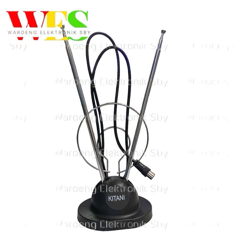 Jual ANTENE DUDUK KITANI / ANTENE INDOOR MODEL V MEJA + JEK TV | Shopee ...