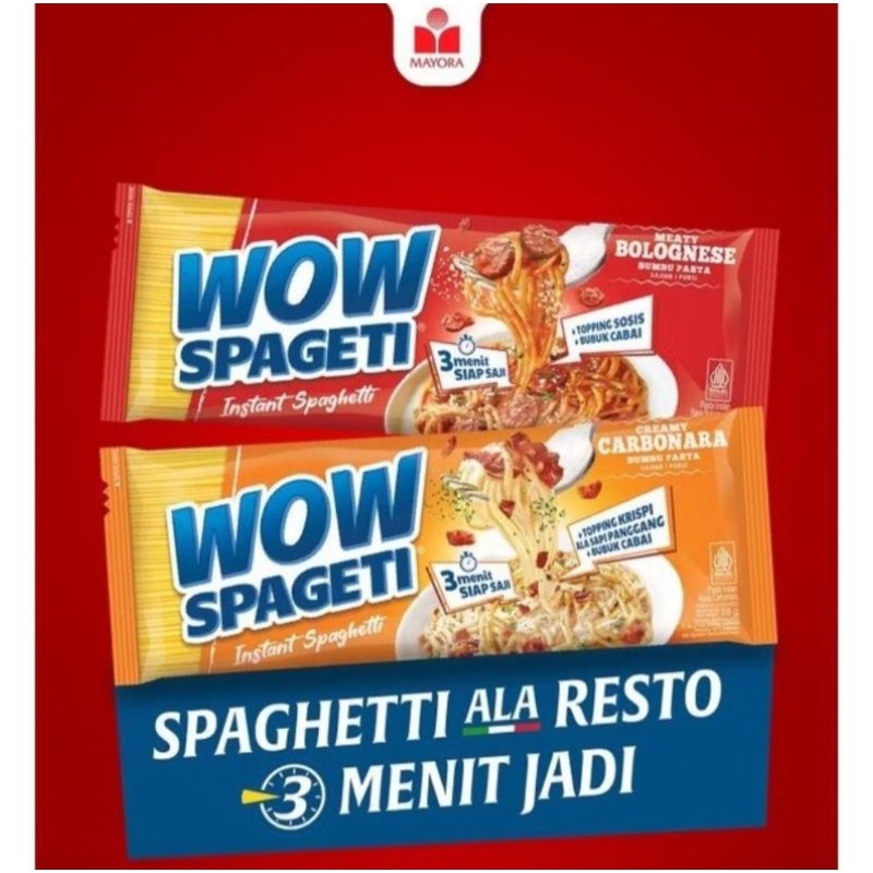 Jual WOW SPAGETI Instant Spaghetti Pasta Instan 84gr | Shopee Indonesia