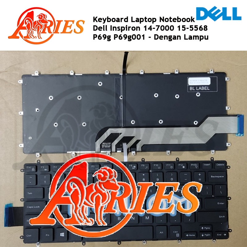 Jual Keyboard Laptop Notebook Dell Inspiron 14-7000 15-5568 P69g ...