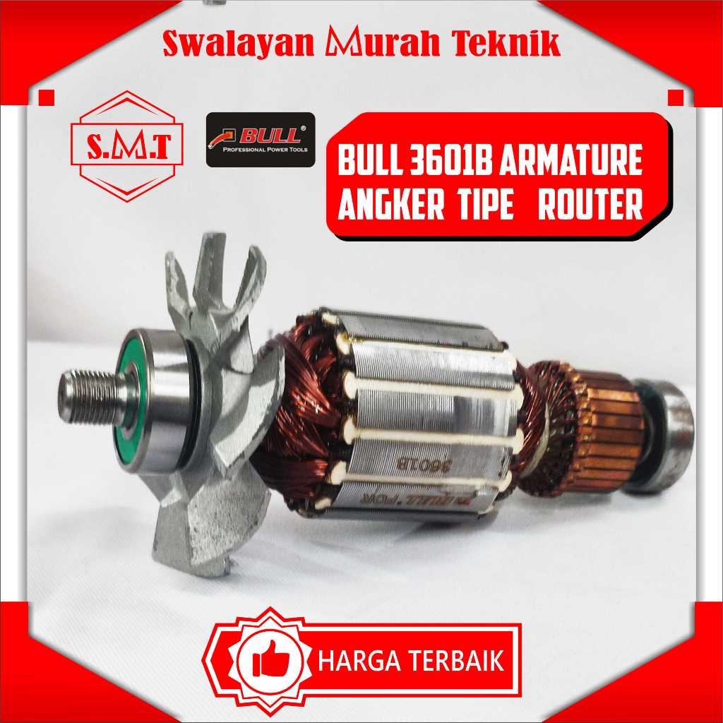 Jual BULL 3601B armatur rotor angkur angker mesin router kayu makita ...
