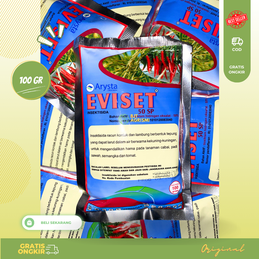 Jual Insektisida Eviset 50 SP 100gram Tiosiklam Hidrogen Oksalat Untuk ...