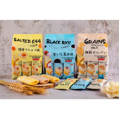 Jual Snack Kraker Beras Telur Asin Beras Merah Coklat Beras Hitam ...