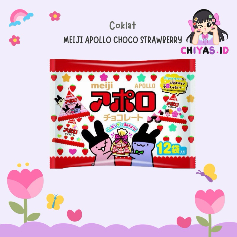 Jual Meiji Apollo Choco Strawberry Japan | Shopee Indonesia