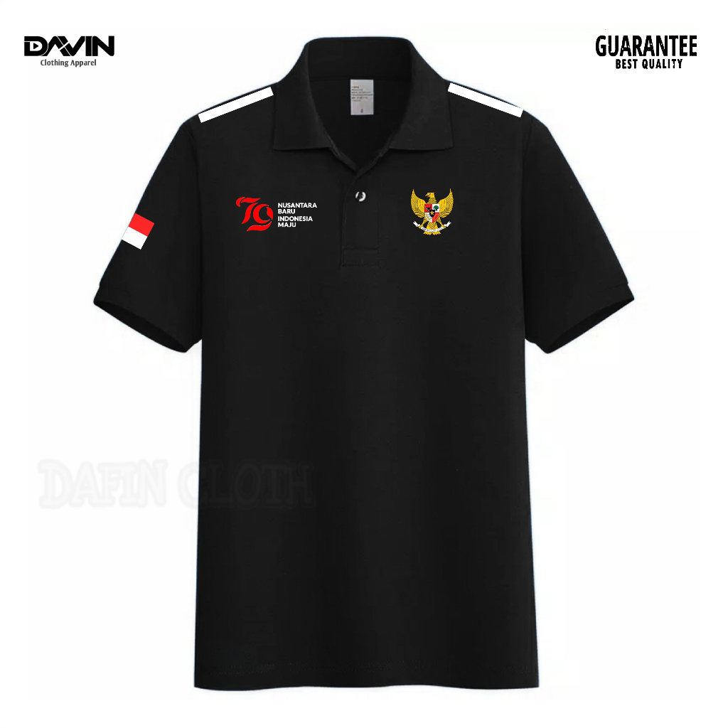 Jual Polo shirt Kaos Kerah Pria Kemerdekaan RI 17 Agustus HUT 79 Garuda Indonesia | Shopee Indonesia
