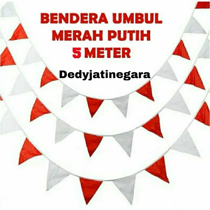 Jual Bendera Merah Putih Segi Tiga & Warna Wani 5 Meter / Aksesoris ...