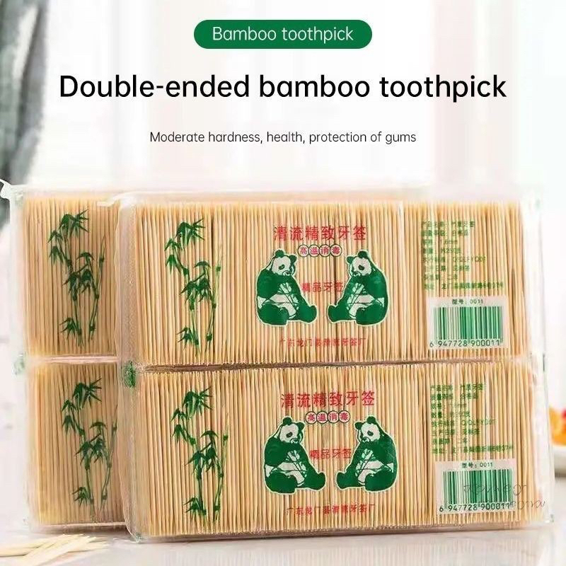 Jual 1 Pack Tusuk Gigi Ukir Bambu 100 Batang/Tusuk Gigi Bambu Isi 100 ...