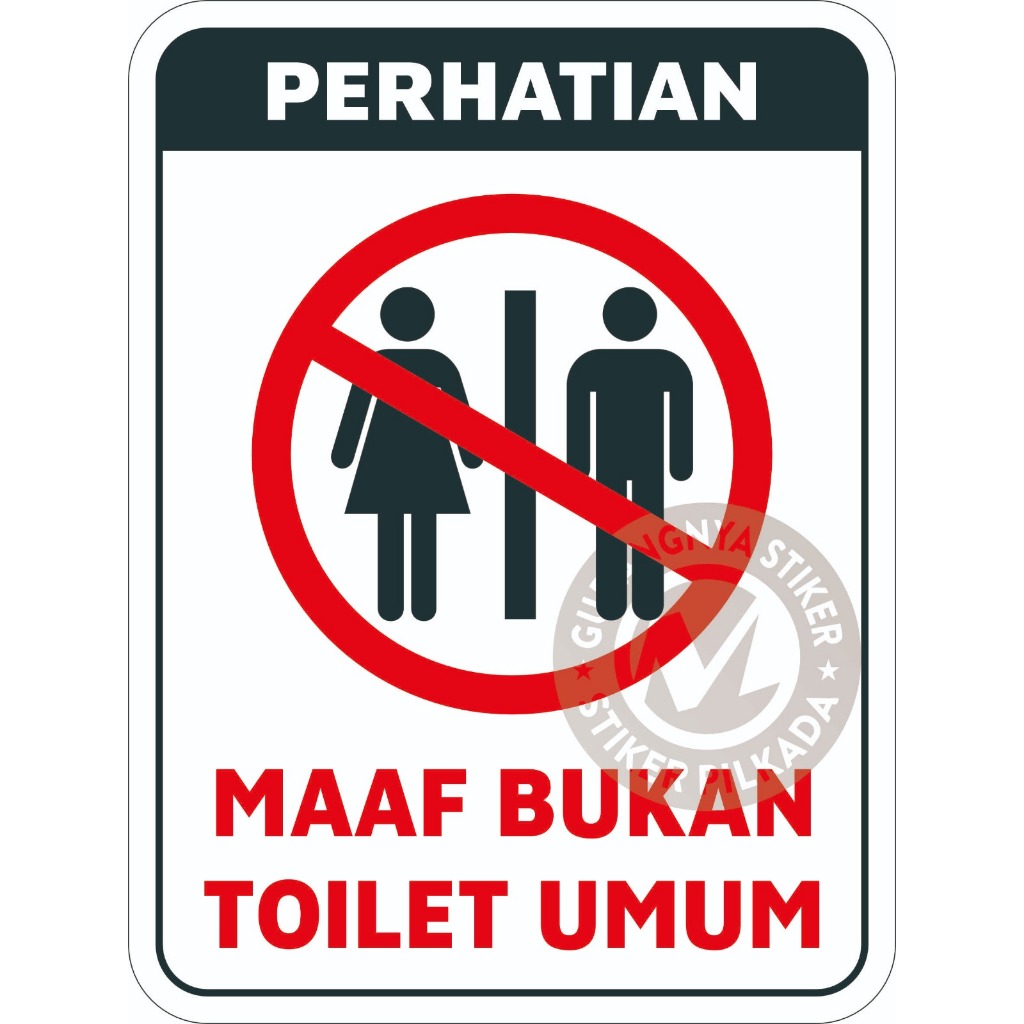 Jual STIKER VINYL MAAF BUKAN TOILET UMUM | Shopee Indonesia