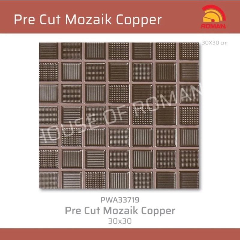 Jual PROMO keramik dinding dapur Roman 30x30 PWA33719 Precut Mozaik ...