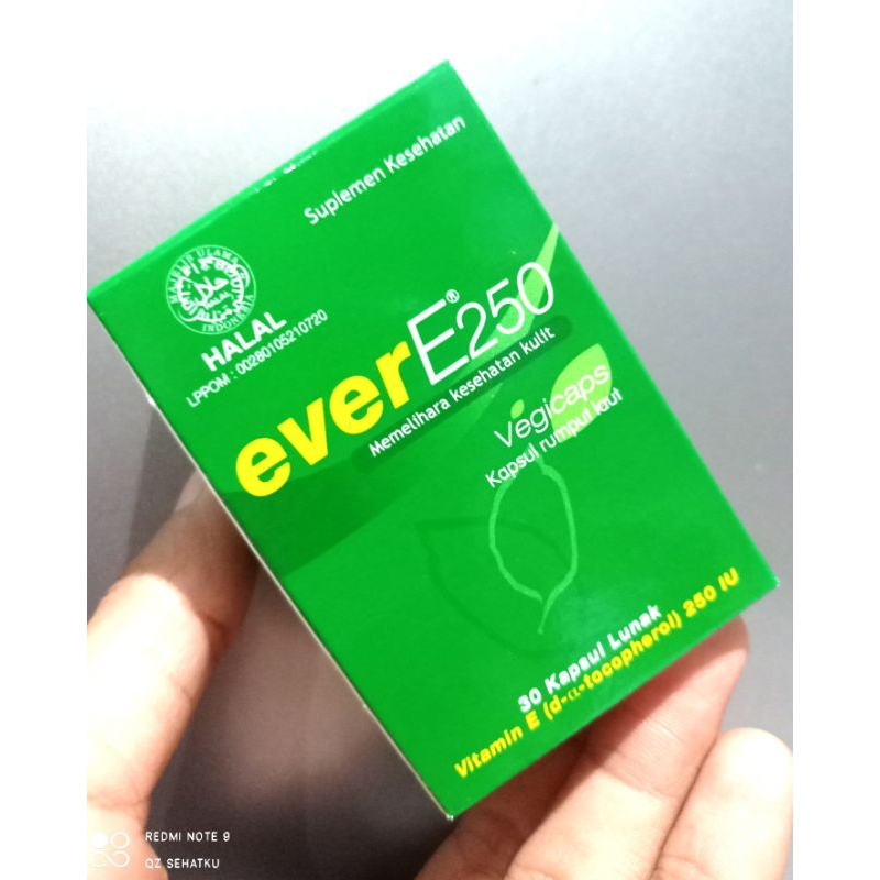 Jual ever E 250 IU 30 Kapsul Lunak / vitamin E (d-a-tocopherol) 250 IU ...