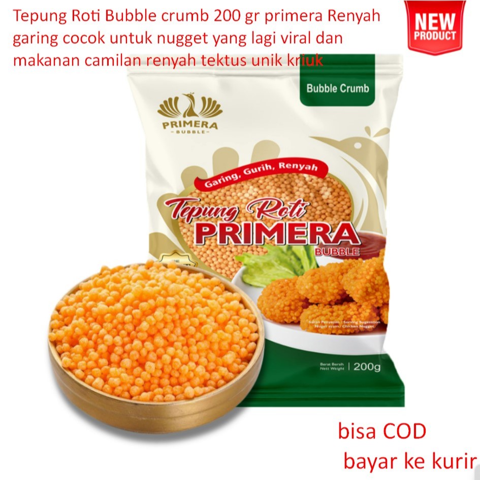 Jual Tepung Roti Bubble crumb 200 gr primera Renyah garing cocok untuk ...