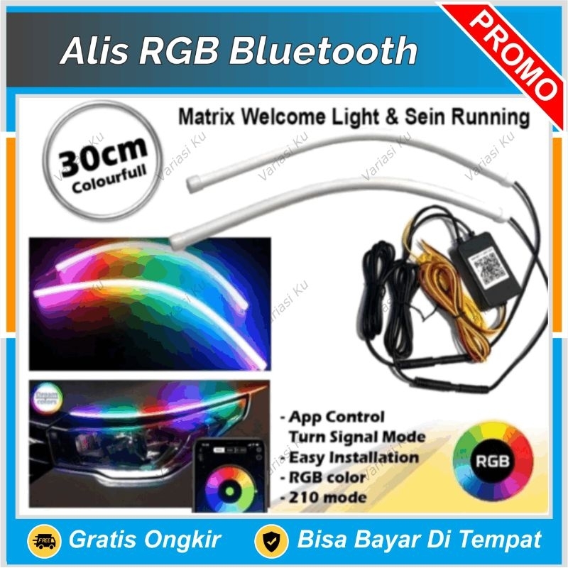 Jual ALIS RGB BLUETOOTH SAMBA MATRIX WRGB DRL FLEKSIBEL APLIKASI ...