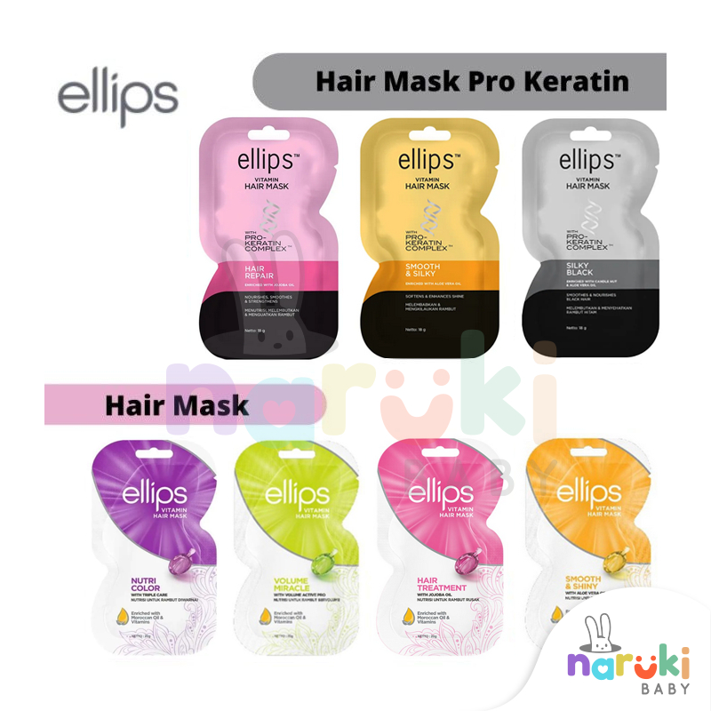 Jual Ellips Vitamin Hair Mask Sachet 12gr 18gr 20gr | Shopee Indonesia