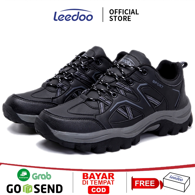 Jual Leedoo Sepatu Hiking Pria Olahraga Outdoor Sepatu Gunung Adventure Anti Slip Shoes Hitam ...