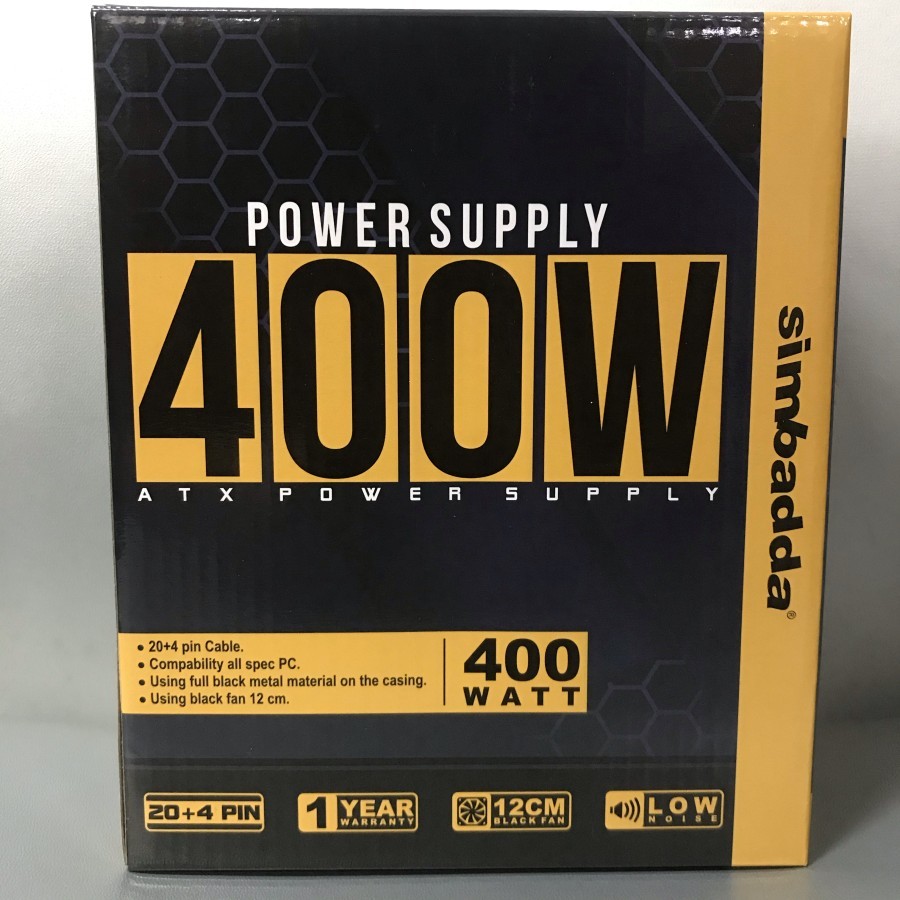 Jual Power Supply 400 Watt ATX Simbadda PS400W PSU Komputer 400Watts ...