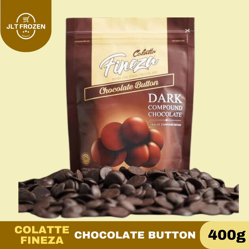 Jual Collata Fineza Chocolate Button / Dark Compound Coklat / Coklat ...