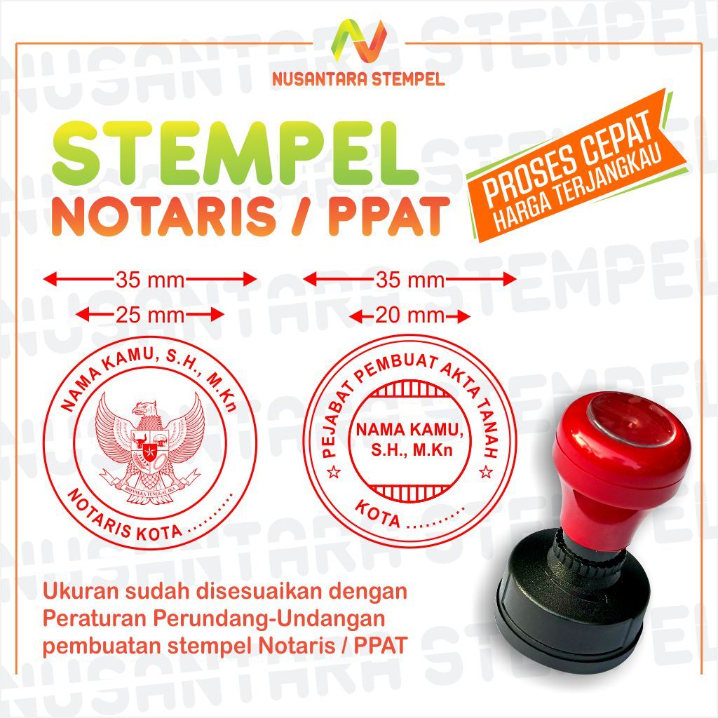 Jual Cetak Stempel Notaris Stamp PPAT | Shopee Indonesia