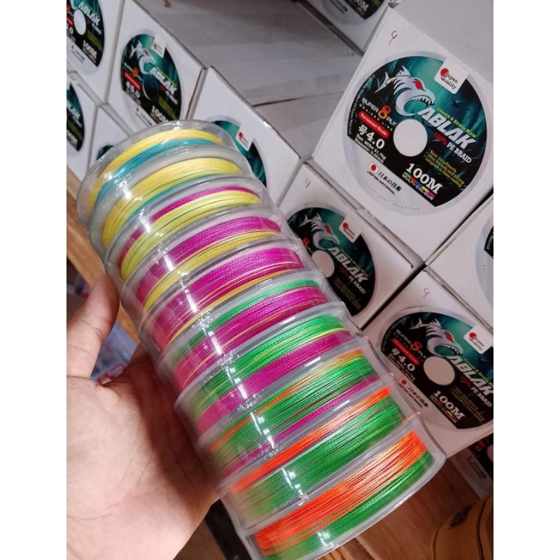 Jual Benang PE X8 Multi Colour Super Smoth 100 meter Conection CABLAK ...