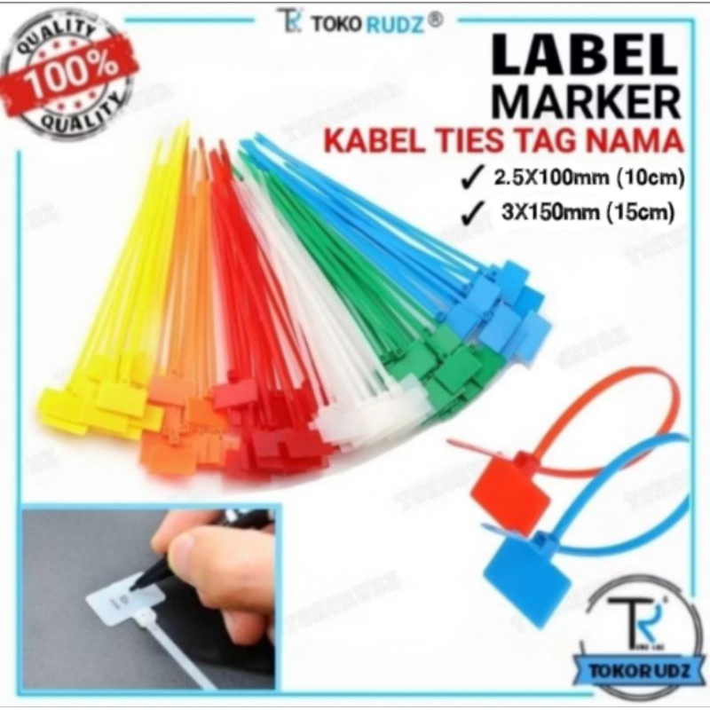 Jual Kabel Tis Maker Tie Cable Ties Marker Name Tag Pengikat Label Nama ...
