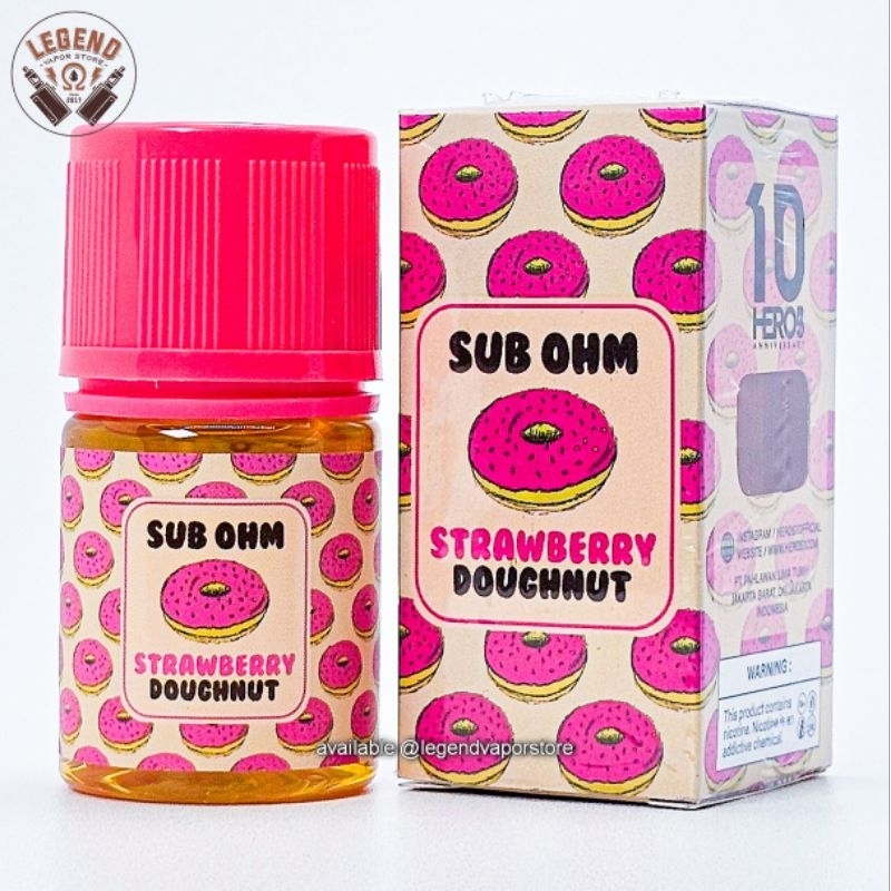 Jual FREEBASE - LIQUID SUB OHM Strawberry Doughnut 60ML 3MG 6MG 9MG ...