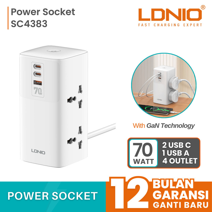 Jual LDNIO Colokan Listrik 2 Power Electrical Desktop Charger Universal ...