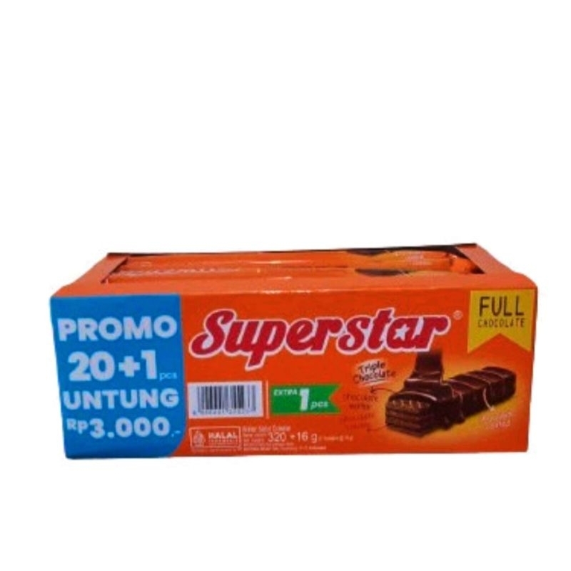 Jual superstar wafer triple chocolate 20 pcs | Shopee Indonesia