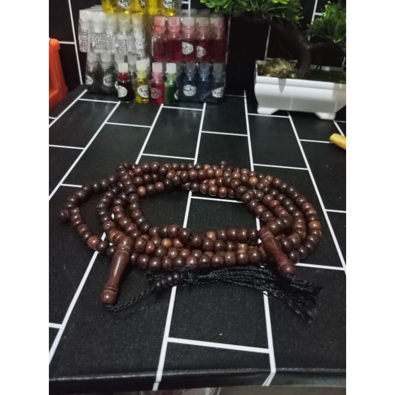 Jual Tasbih kayu gali asem original Alami 99 butir 8mm | Shopee Indonesia